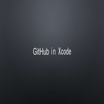 Github In Xcode Ppt