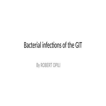 Gastrointestinal infections including oral | PPTX