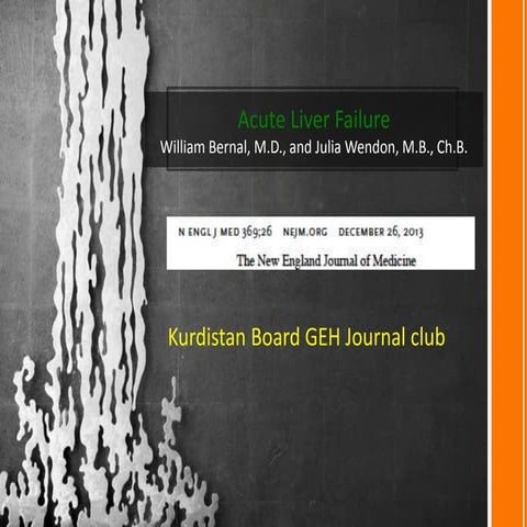GIT J club Acute Liver failure from NEJM. | PPTX | Diseases and ...
