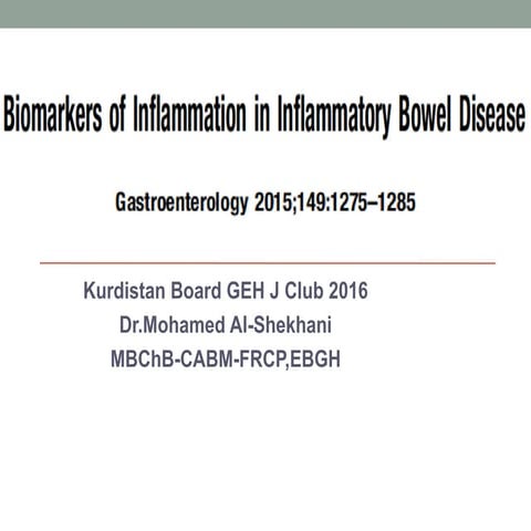 Git j club IBD biomarkers. | PPT