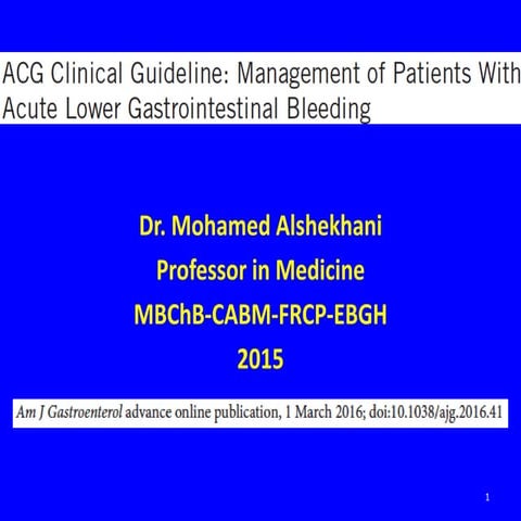 Lower Gi Bleeding Pptx