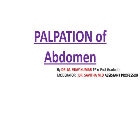 GIT palpation presentation for under graduate students | PPTX