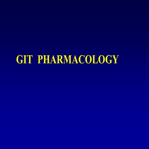 GIT pharmacology | PDF