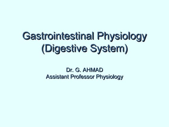 Introduction of gastrointestinal tract | PDF | Digestive Disorders ...