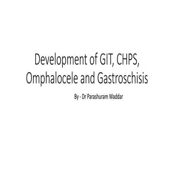 GIT embryology By Dr Parashuram Waddar Pediatrician | PPTX