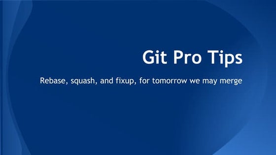 How to write a git commit message | PPT