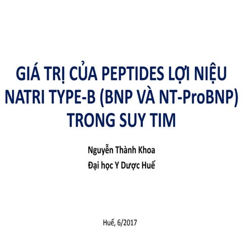 Giá trị của peptides lợi niệu natri type-b | PDF