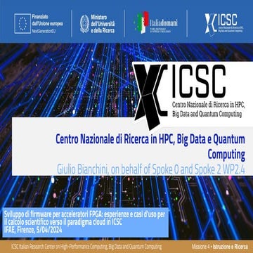 Sviluppo di firmware per acceleratori FPGA: esperienze e casi d'uso per ...