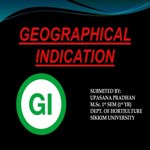 geographical indication | PPT