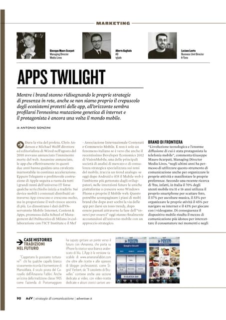 Giuseppe Mauro Scarpati, Intervista Prima Comunicazione, Settembre 2011 | PDF