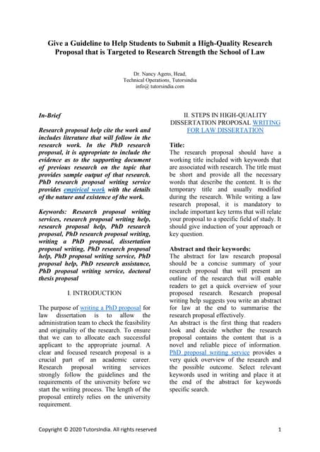 Structure for writing a scientific research proposal in biotechnology ...