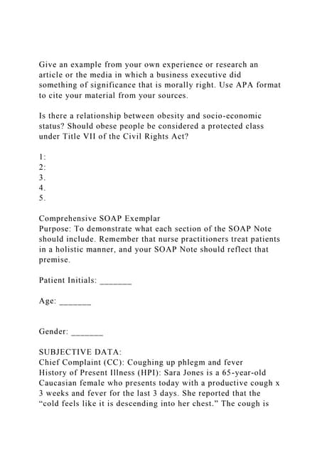 Writing a SOAP Clinic Note Cheat Sheet | PDF