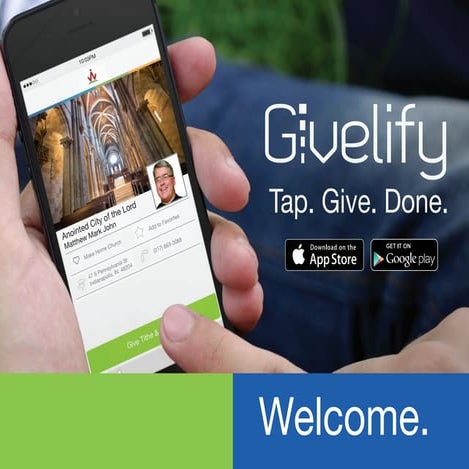 Welcome Givelify Mobile Giving App Places of Worship | PDF