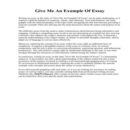 Give Me An Example Of Essay.pdf
