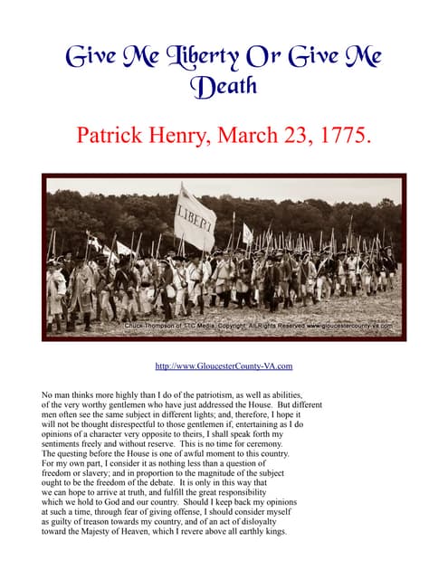 Henry give me liberty | PPT