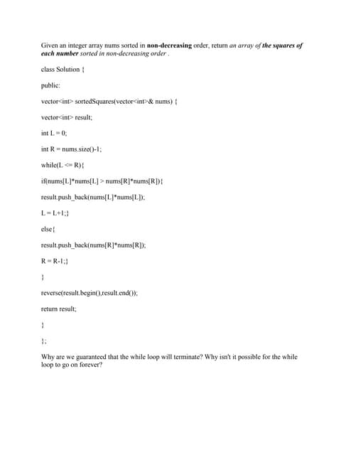 Given An Integer Array Nums Sorted In Non Decreasing Order Return Andocx