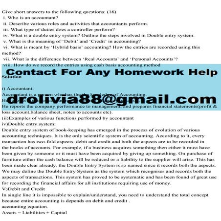 Give short answers to the following questions (16) i. Who is an a.pdf