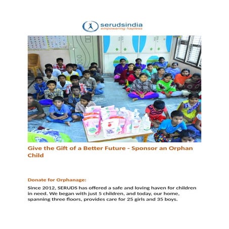 Give the Gift of a Better Future - Sponsor an Orphan Child | DOCX
