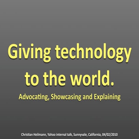 Giving Technology To The World | PDF