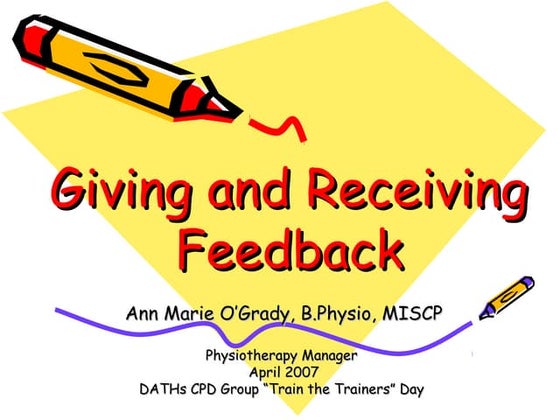 Giving and Receiving Constructive Feedback Powerpoint | PPT
