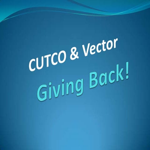CUTCO & Vector Giving Back 2013 | PPTX