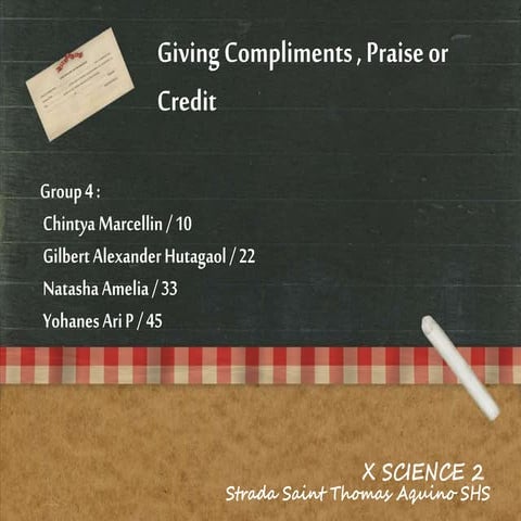 Giving compliments , praise or credit (3) | PPT