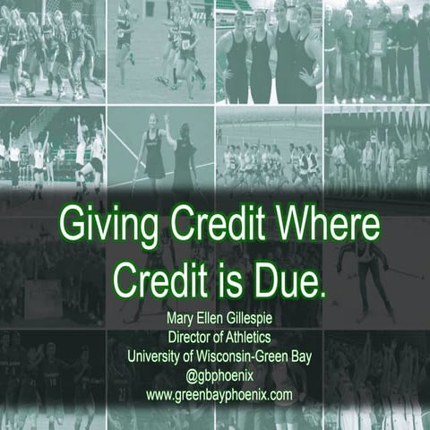 Giving credit where credit is due ppt | PPT