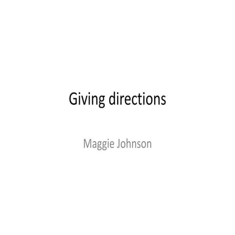 Giving directions | PPT