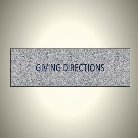 Giving directions | PPTX