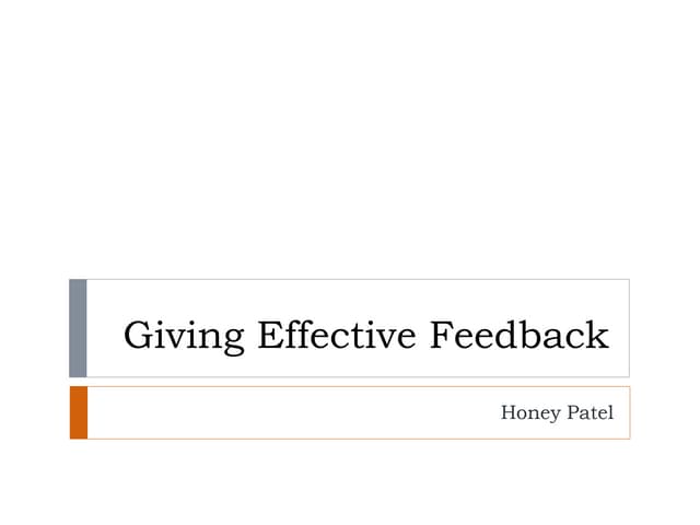 Giving and receiving feedback | PPTX