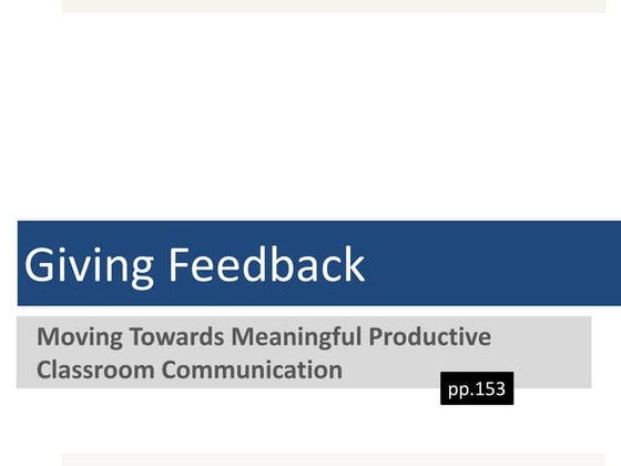 Effective feedback | PDF