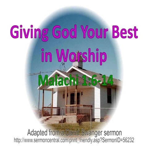 Giving God Your Best in Worship | PPT