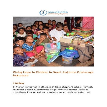 Help us make a difference in the lives of orphaned children! | PPTX