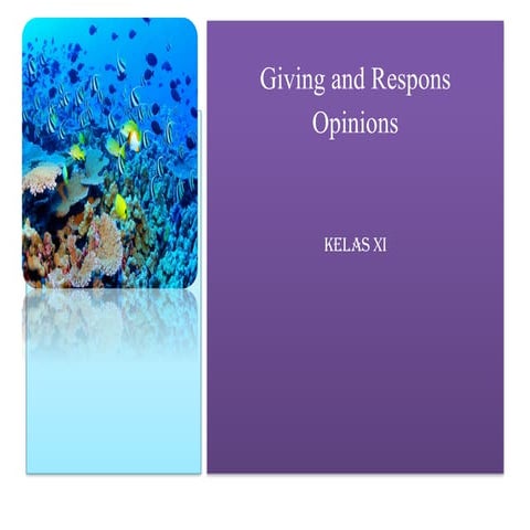 Giving Opinion and Response fase E for Senior High Schoolpdf | PDF