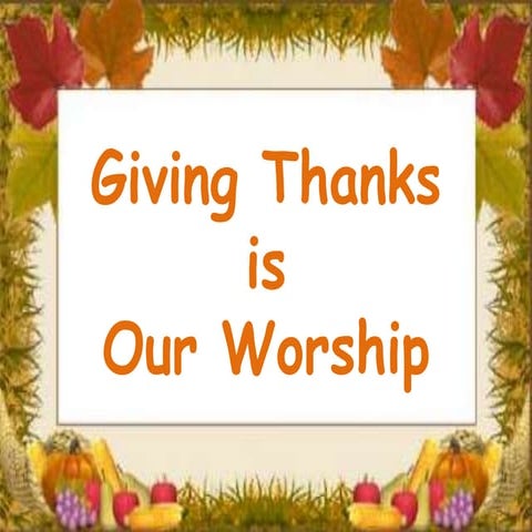 Giving thanks | PPT