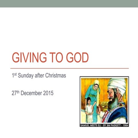 Giving to god 271215 | PPT