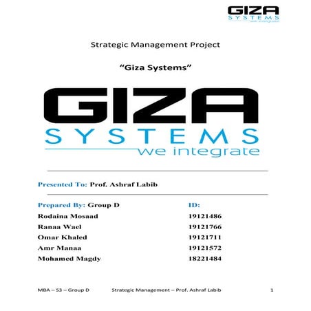 Giza systems group d - giza systems | PDF
