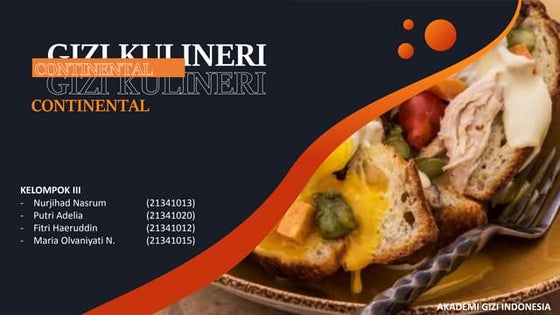 Makanan kontinental kelas xi boga | PDF