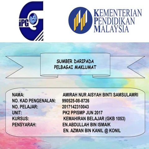 SUMBER DARIPADA PELBAGAI MAKLUMAT | PPT