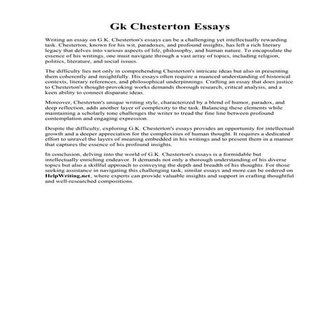 Gk Chesterton Essays.pdf
