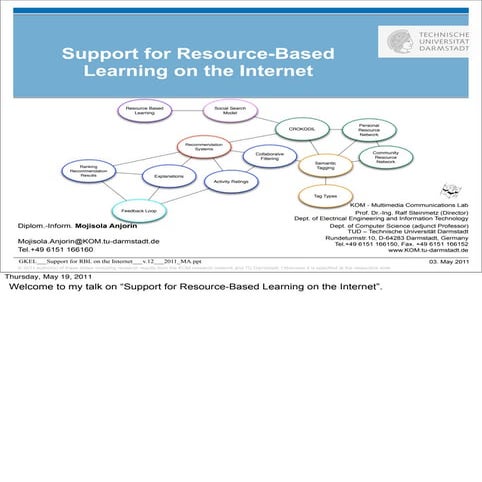 Support for Resource-Based Learning on the Internet | PDF
