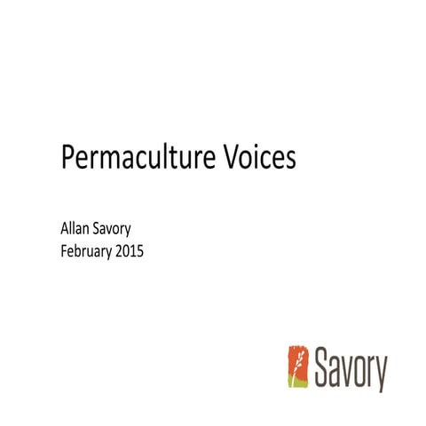 What is Holistic Management? - Presented by Allan Savory | PPTX