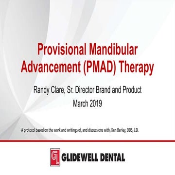 Provisional Mandibular Advancement Therapy (PMAD) | PPTX
