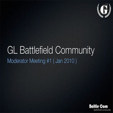 Gl Mod Meet Jan2010 | PPT