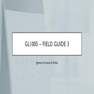 GL1005 - field guide 3.pptx . | PPT