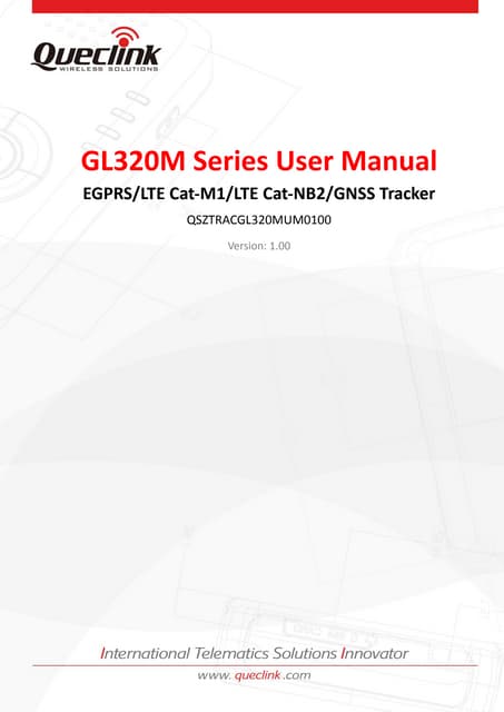 Gv53MG GPS Tracker User Manual | PDF | Computing | Technology & Computing