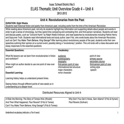 Grade 4 Unit 4 | PDF