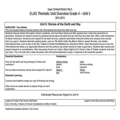 Grade 4 Unit 5 | PDF