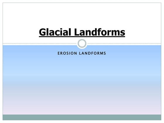 Glacial Features On Topographic Maps | PPT
