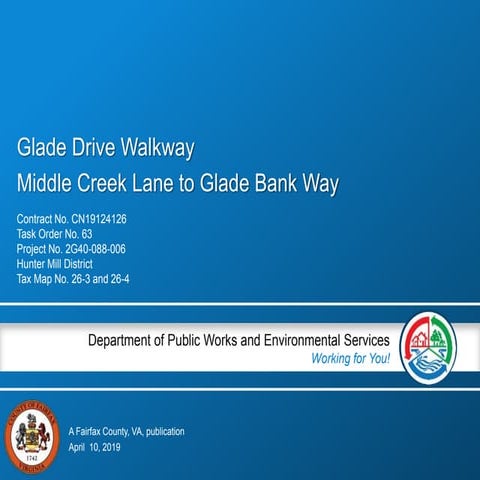 Glade Drive Walkway - Middle Creek Lane to Glade Bank Way | PPTX